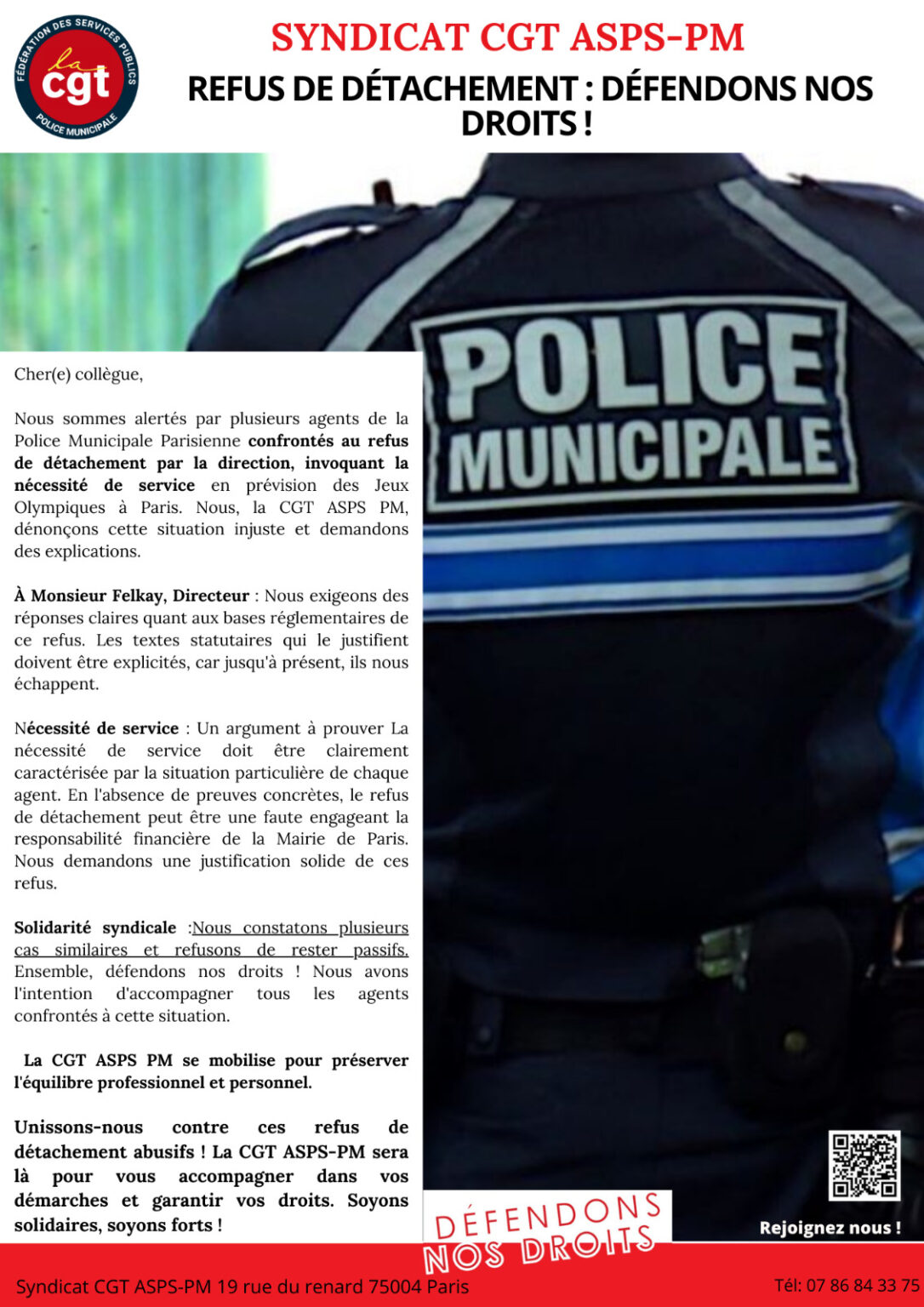 REFUS DE DÉTACHEMENT : DÉFENDONS NOS DROITS ! - ASPS